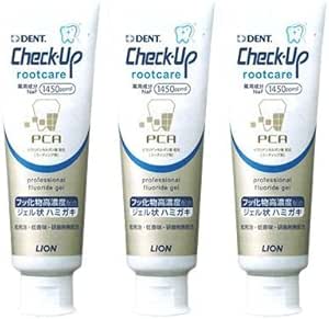Lion Check-Up Root Care 3.2 oz (90 g) (Check-Up rootcare) Fluorine 1450 ppm (3 Pieces) 9.5 oz ...