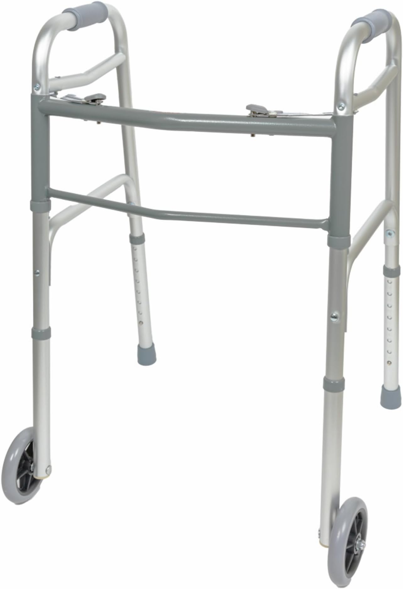 Amazon.com: Folding Aluminum Front-Wheeled Rolling Walker with Two 5 ...