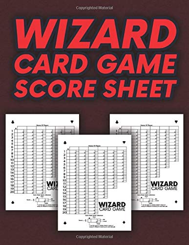 Wizard Card Game Score Sheet: Wizard score sheets, Wizard Scorebook ...