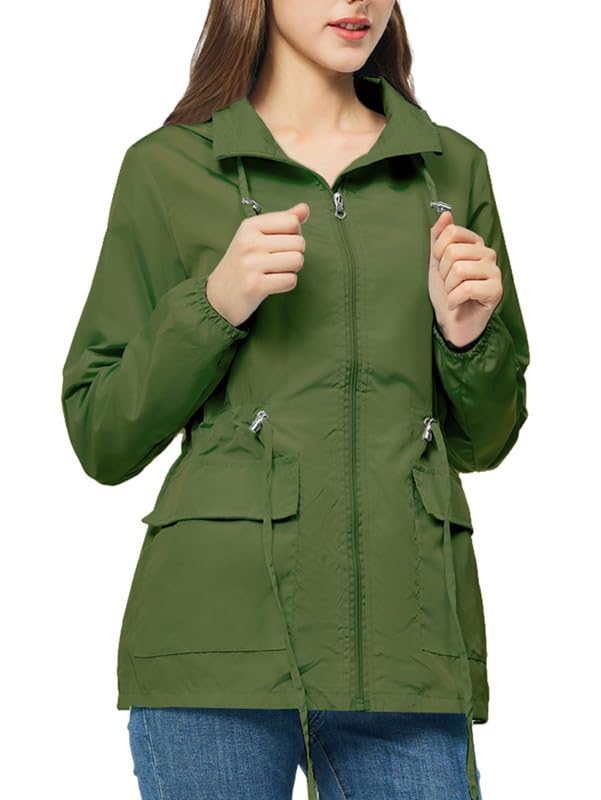 Light Jackets For Women Women's Lightweight Waterproof Rain Jacket With ...