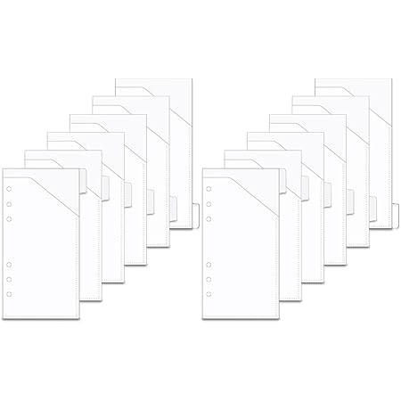 Amazon.com : 2 Sets 6 Tabs Cash Envelope for Personal A6 Budget Sheet Pockets Folder, Loose Leaf ...