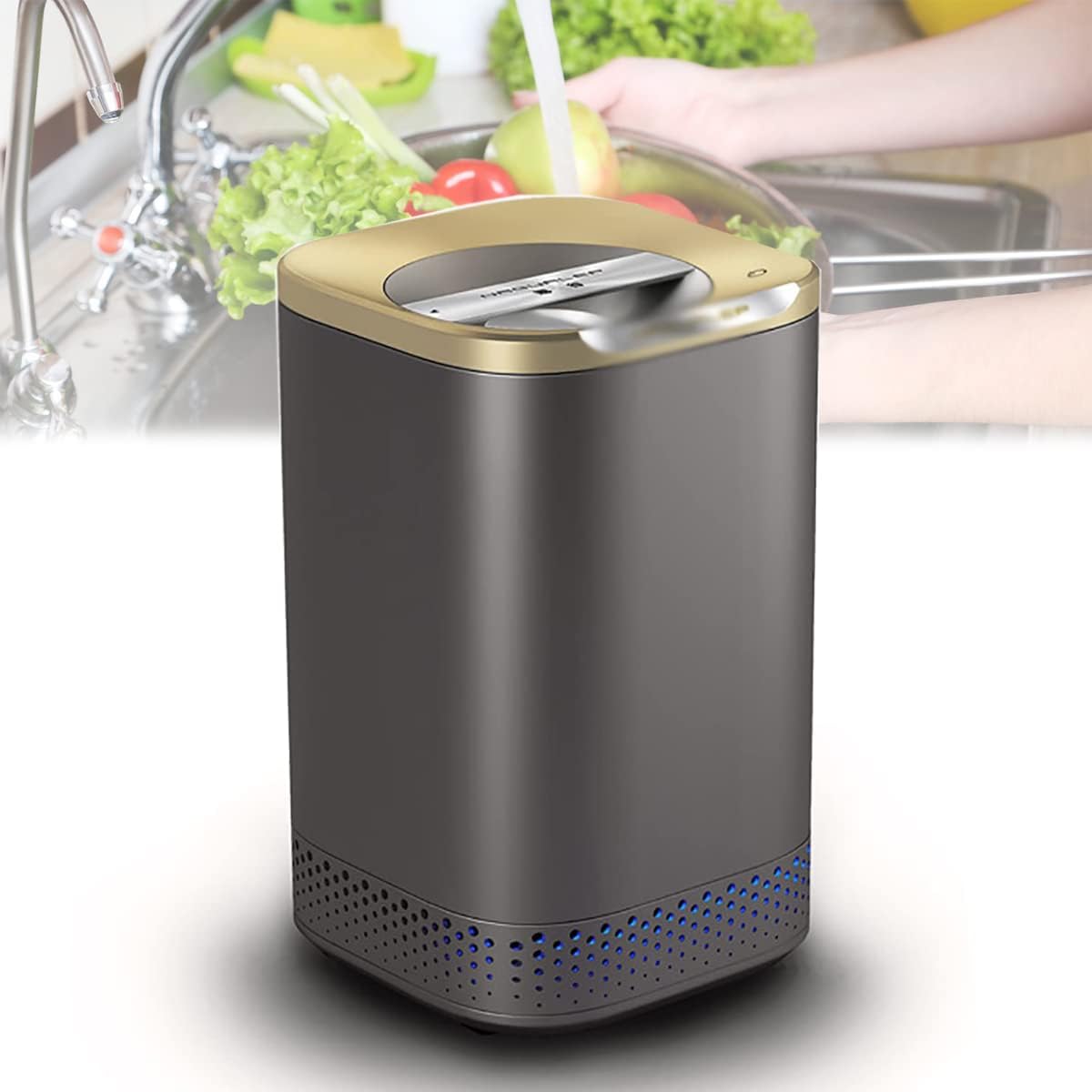 Electric Food Waste Processor, 700W Smart Waste Kitchen Composter, Turn ...