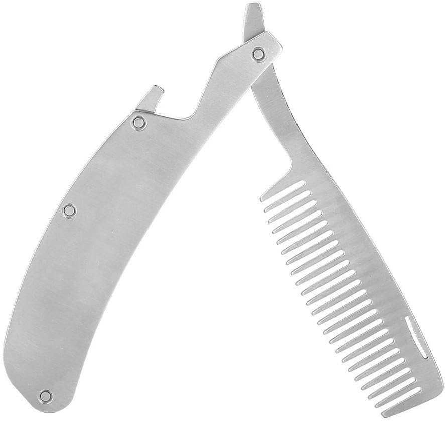 Amazon.com: Stainless Steel Folding Comb, Pocket Comb for Men and Women ...