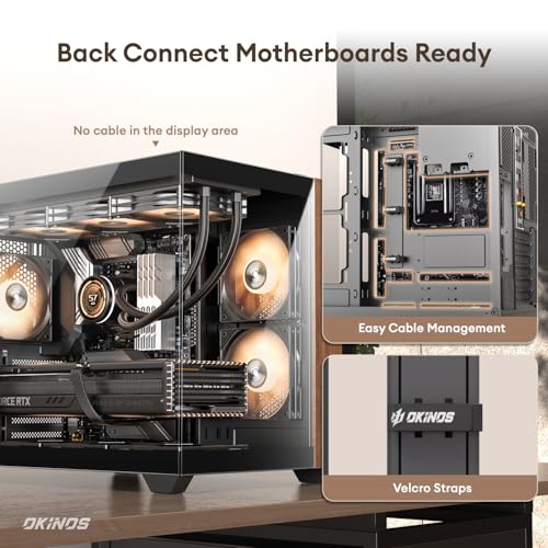 Okinos Cypress 3 Genuine Walnut Wood PC Case With 4 ARGB Fans - ATX Mid ...