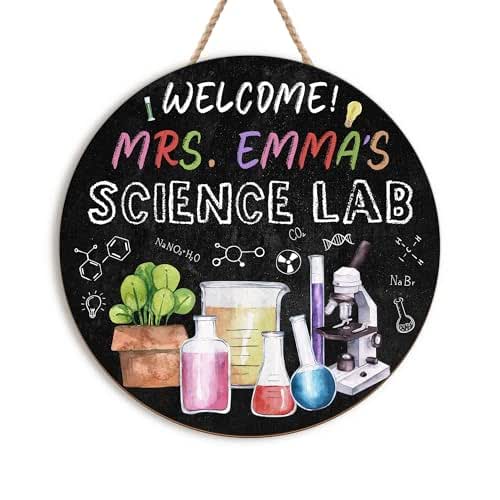 Amazon.com: KindlyToys Personalized Science Lab Teacher Sign, Custom ...