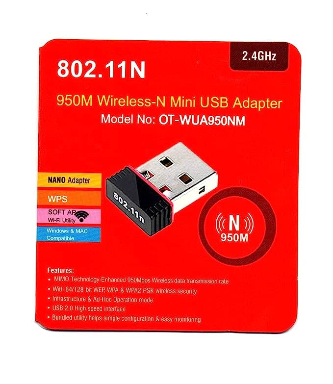 SR Computer 950Mbps Wireless Dongle Network Card USB LAN WiFi Adapter ...