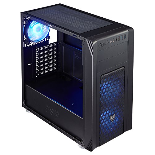 FSP ATX Mid Tower PC Computer Gaming Case with Translucent Side Window ...