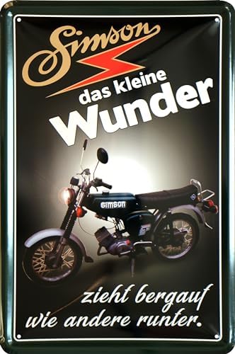 Amazon.de: WOGEKA ART Retro Blechschild - Simson das kleine Wunder ...