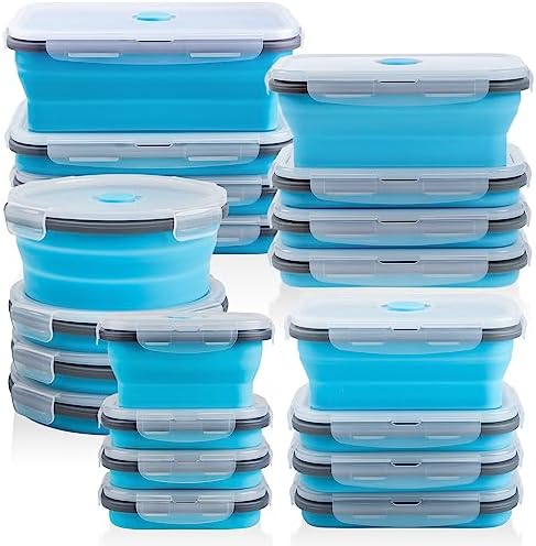 Amazon.com: Collapsible Food Storage Containers with Lid, Bundle of ...