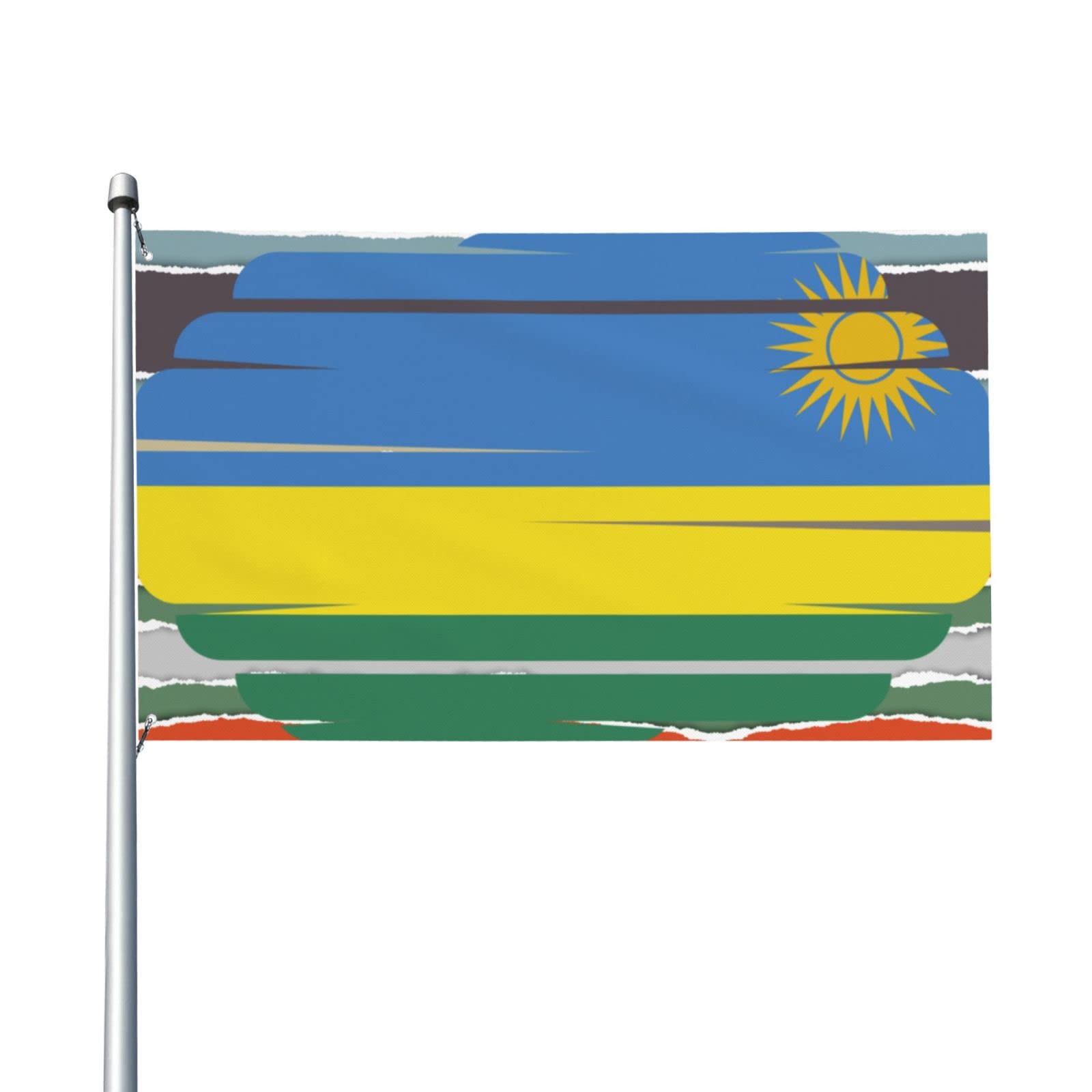 Rwanda Flag Sun