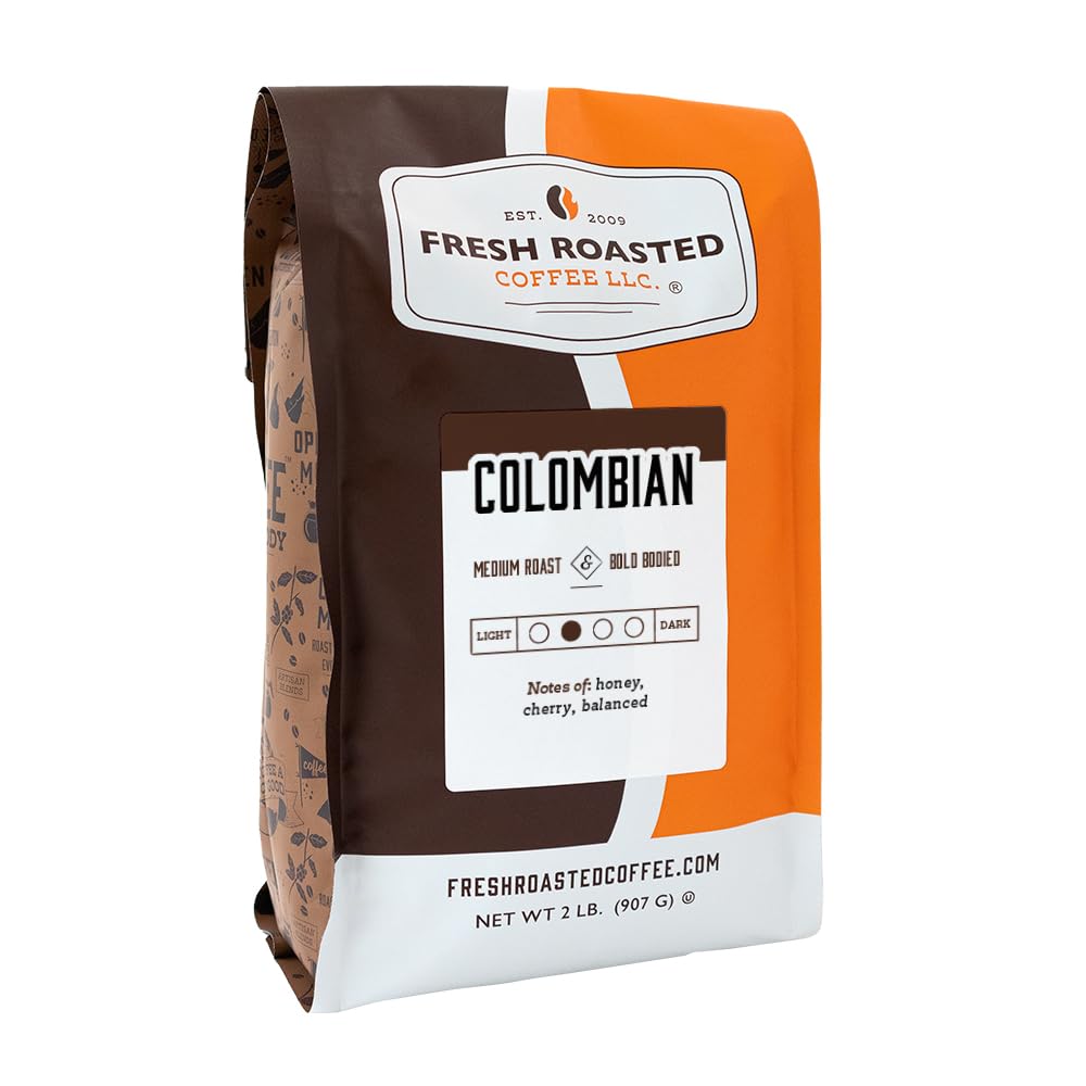 Amazon.com : Fresh Roasted Coffee,100% Colombian, 2 lb (32 oz), Medium ...
