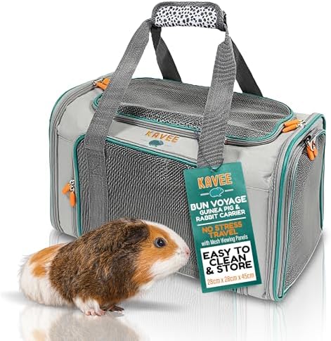 Kavee Bun Voyage Small Animal Pet Carrier - Portable Bunny Carrier with ...