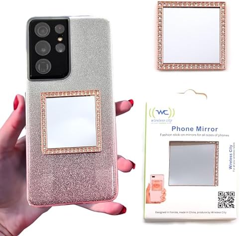 Amazon.com: Wireless City Diamond Bling Makeup Mirror for Phone Case ...
