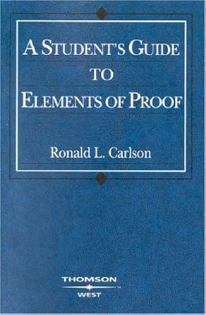 Elements Of Proof: Amazon.co.uk: Carlson, Ronald L.: 9780314151476: Books
