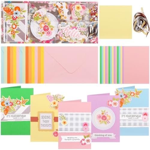 Amazon.com : BATTIPAW DIY Greeting Card Kits, Paper Greeting Card Set ...