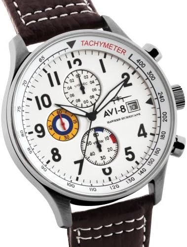 Amazon.com: AVI-8 Mens 42mm Hawker Hurricane Classic Chronograph ...