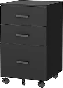 DlandHome Lateral Filing Cabinet,3-Drawers File Cabinet,Mobile Office ...