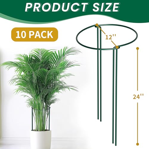 Snapklik.com : 24" Hx12 D Plant Supports Stakes For Large Heavy Plants ...