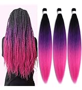 Amazon.com : BALINGHAIR Pre Stretched Braiding Hair 28 Inch Braids Hair ...