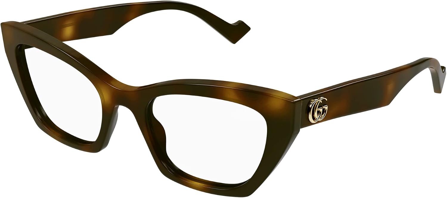 Amazon.com: Gucci GG1334O Dark Havana 52/20/145 women Eyewear Frame ...