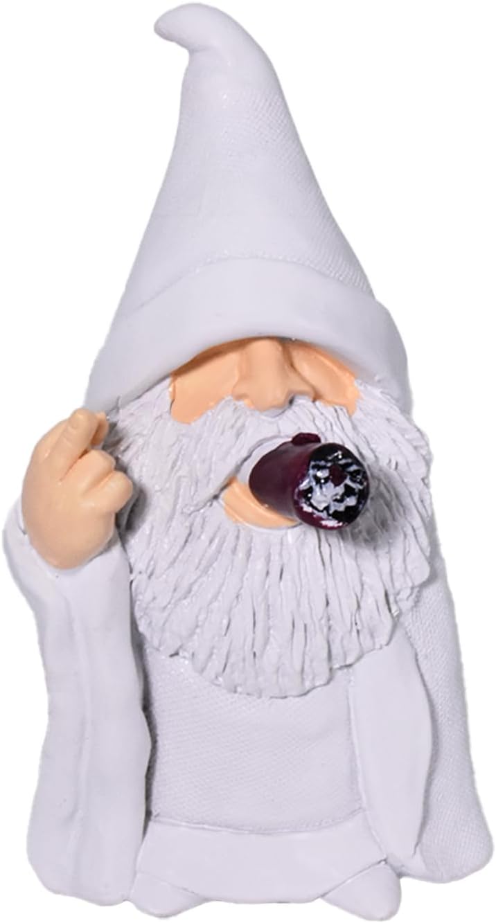 Amazon.com: Garden Gnomes Middle Finger Gnomes Small Garden Statues ...