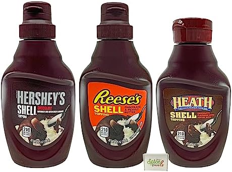 Amazon.com : Dessert Topping Shell Syrup 3 Pack | Hershey's Chocolate ...