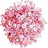 Amazon.com: 600-700Pcs Pink Buttons for Crafts Bulk Assorted Pink Craft ...