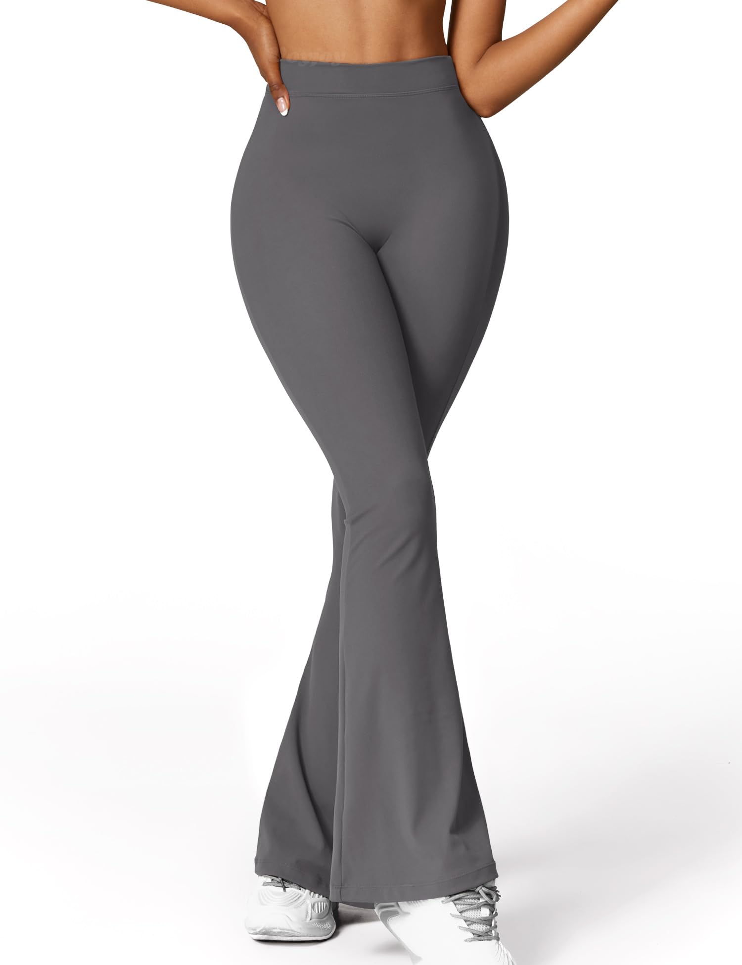 Snapklik.com : V Back Scrunch Flares Leggings Gym Workout Lifting ...