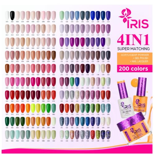 Amazon.com: Iris Nail Supply 4-in-1 Nail System Set, 200 Colors, Gel ...