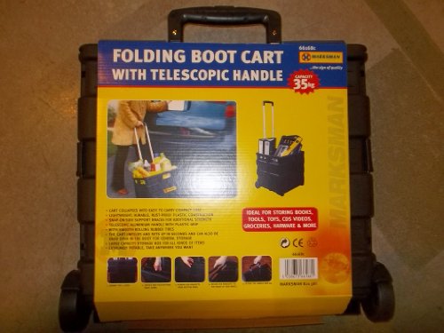 BLACK FOLDING BOOT SHOPPING TROLLEY CART TRAVEL CRATE : Amazon.co.uk ...