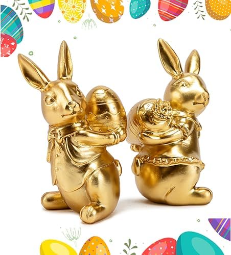 Amazon.com: Steviieden Small Bunny Decor Set of 2, Spring Easter Decor ...