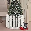 40cm Extra Tall Christmas Tree Fence,12PCS White Picket Fence Baby Gate ...