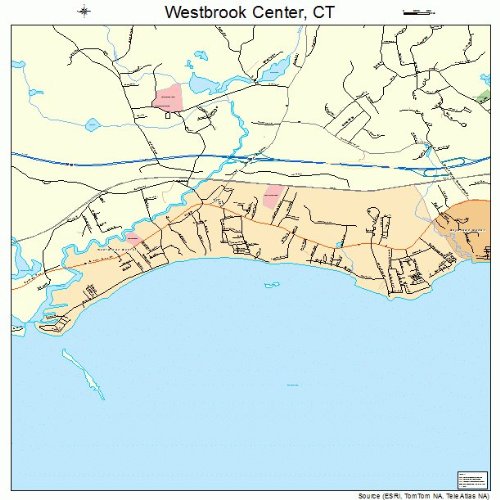 Amazon.com : Large Street & Road Map of Westbrook Center, Connecticut ...