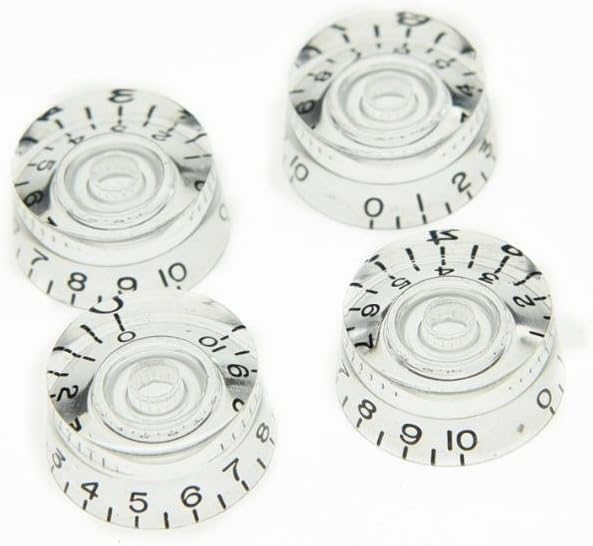 Amazon.com: KAISH 4pcs Clear Guitar Speed Dial Knobs Transparent ...
