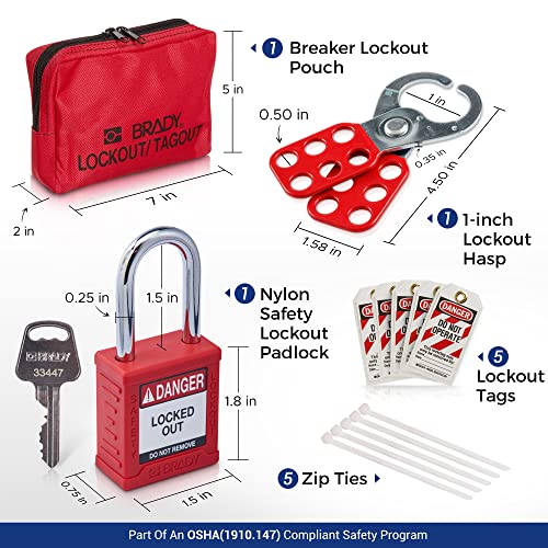 Brady Breaker Lockout Tagout Electrical Loto Kit. 120/277V to 480/600V ...