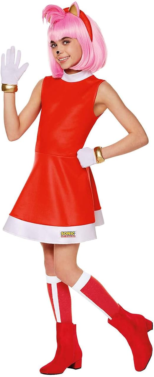 Amazon.com: Spirit Halloween Sonic the Hedgehog Kids Amy Rose Costume ...