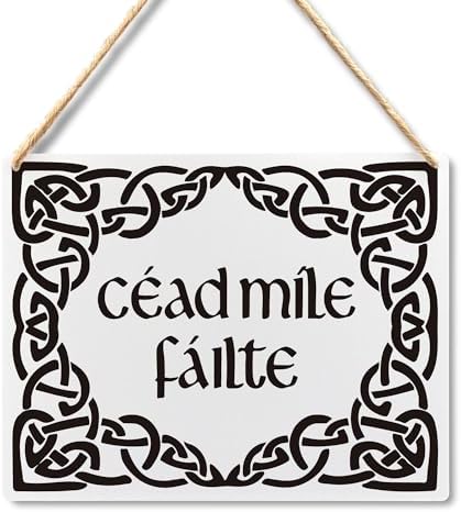 Amazon.com : Wall Pediments Irish Welcome Sign,Cead Mile Failte Sign,A ...