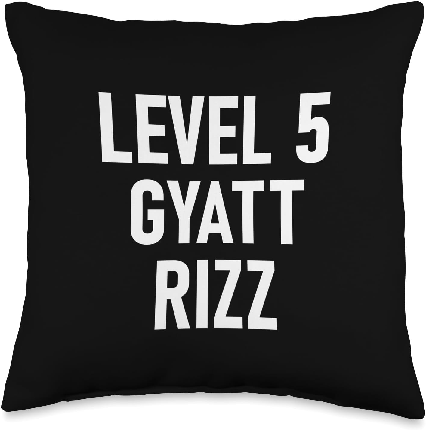 Amazon.com: Level 5 Gyatt Rizz Gen Z Slang Meme Line Throw Pillow ...
