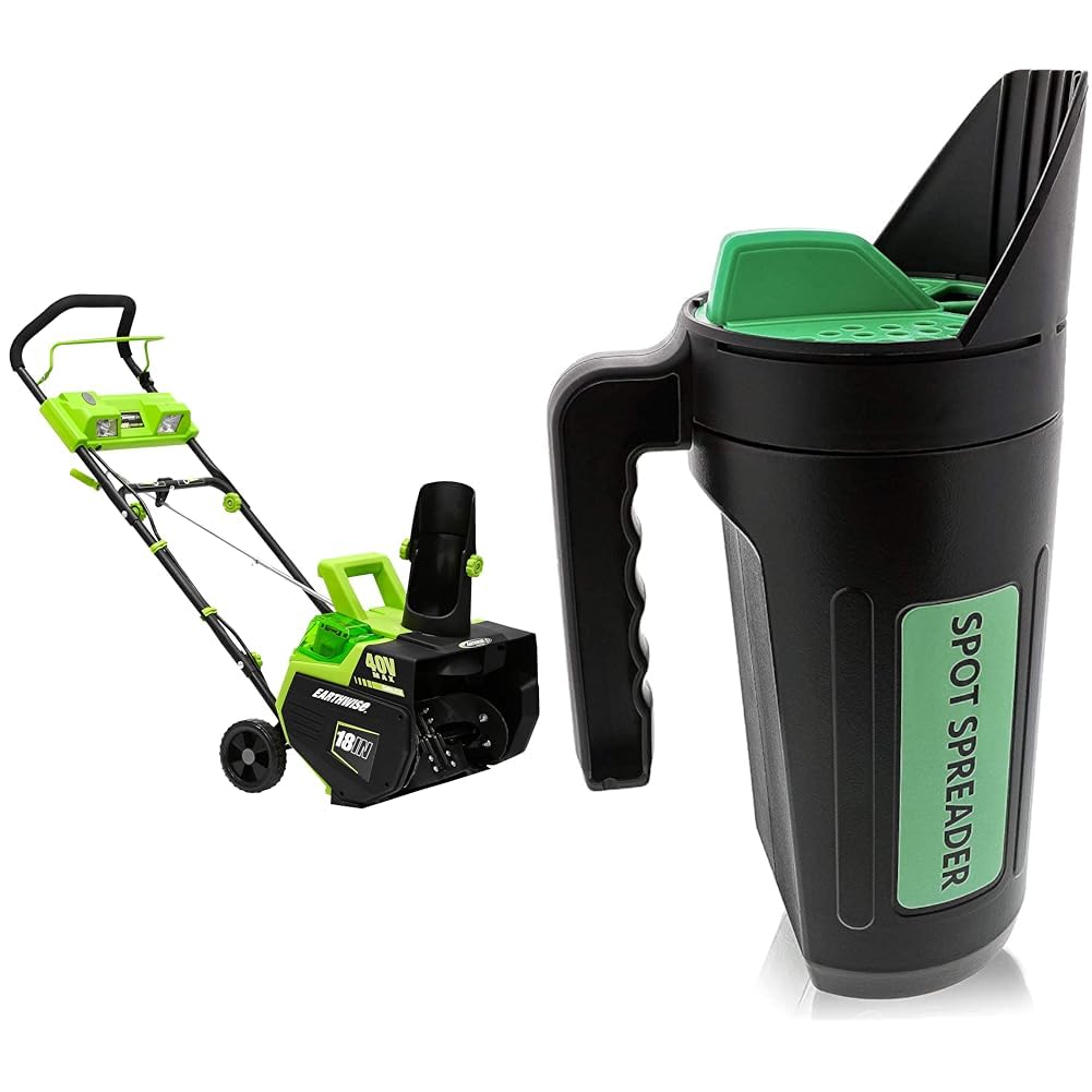 Amazon.com : Earthwise SN74018 40V 18" Cordless Snow Thrower w/LED ...