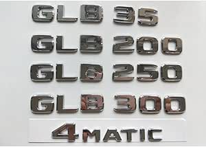Amazon.com: Shiny Silver Chrome Letters Trunk GLB35 GLB180 GLB200 ...