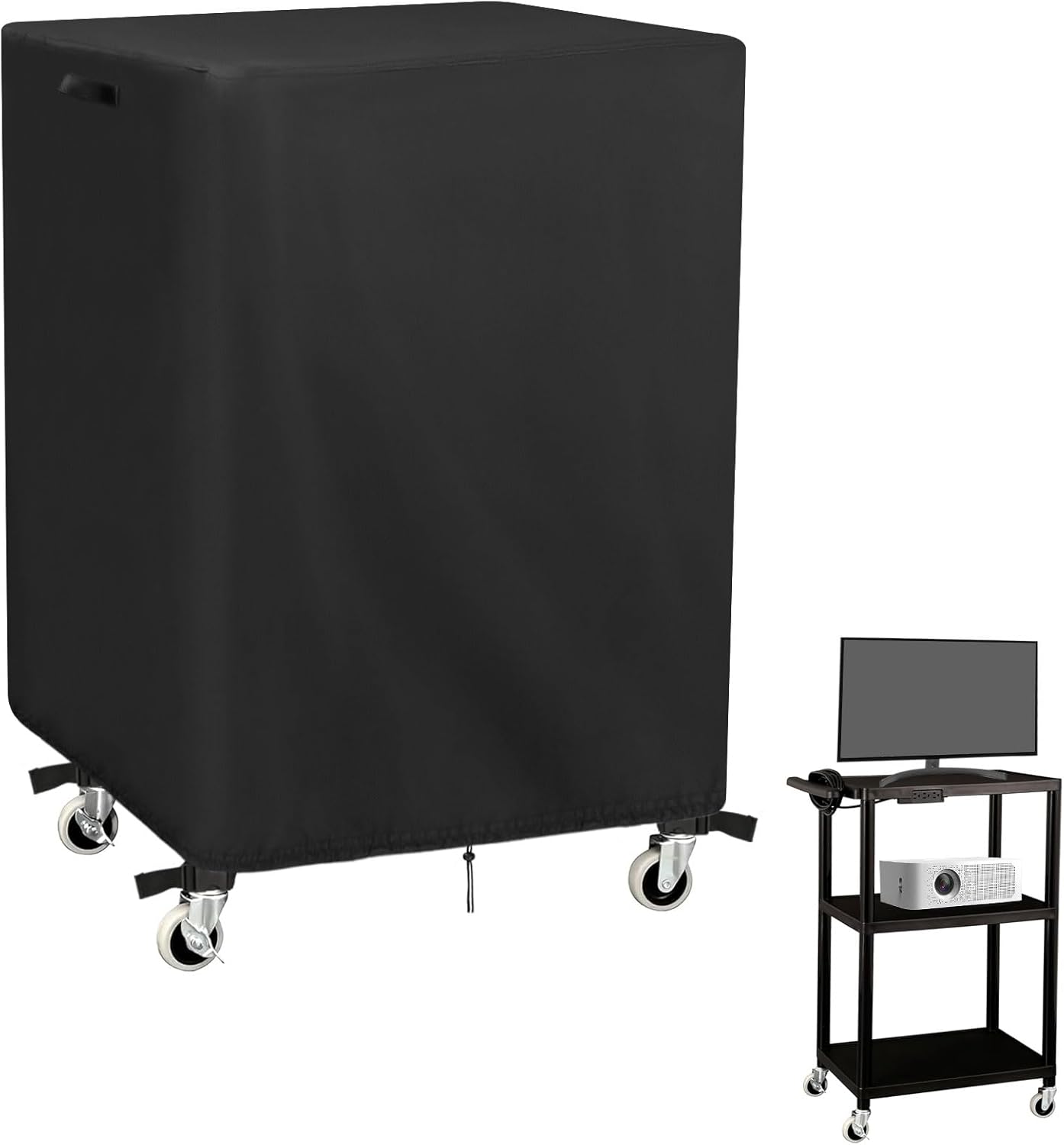 Amazon.com: Kingling AV Cart Cover, Waterproof Rolling Media Cart Cover ...