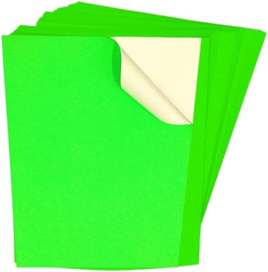 Amazon.com : Fluorescent Bright Neon Green Sticker Paper - Shipping ...