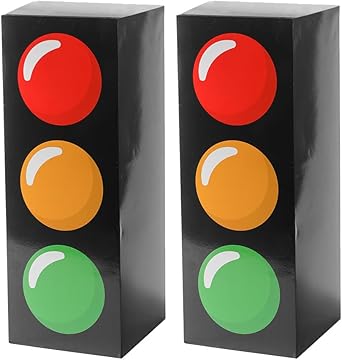 Amazon.com: 2PCS Big Traffic Light Boxes for Car Theme Birthday Party ...
