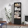 Amazon.com: Giantex 74" Tall 4-Tier Bookcase with Drawers ...