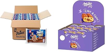 Lu Choco Prince de LU - Biscuits Enrobés de Chocolat au Lait et Fourrés ...