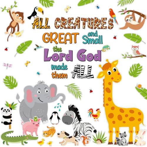 Amazon.com : Humyoun Jungle Classroom Bulletin Board All Creatures Big ...