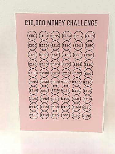 Money Tin Sticker Challenge (Pink, 10k) : Amazon.co.uk: Stationery ...