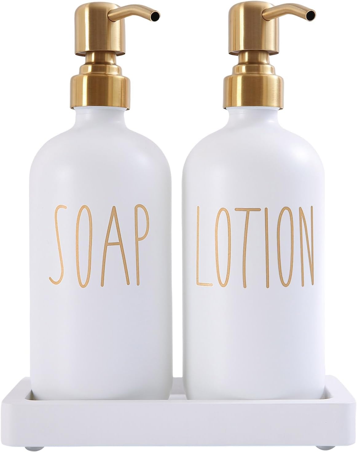Amazon.com: Prus Waso Bathroom Soap Dispenser Set, Contains Glass Soap ...
