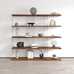 Amazon.com: Meble Furniture Gravity Bookcase, Walnut : Home & Kitchen