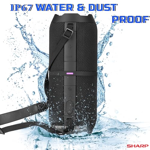 Snapklik.com : Sharp GX-BT390 Crystal Clear Series Bluetooth Speaker Waterproof IP67 10 Hour ...